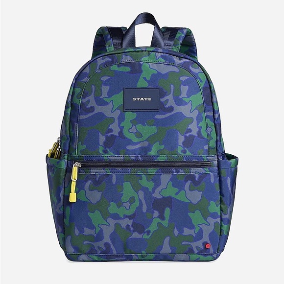 STATE | Accessories | State Kane Double Pocket Backpack In Blue Camo ...